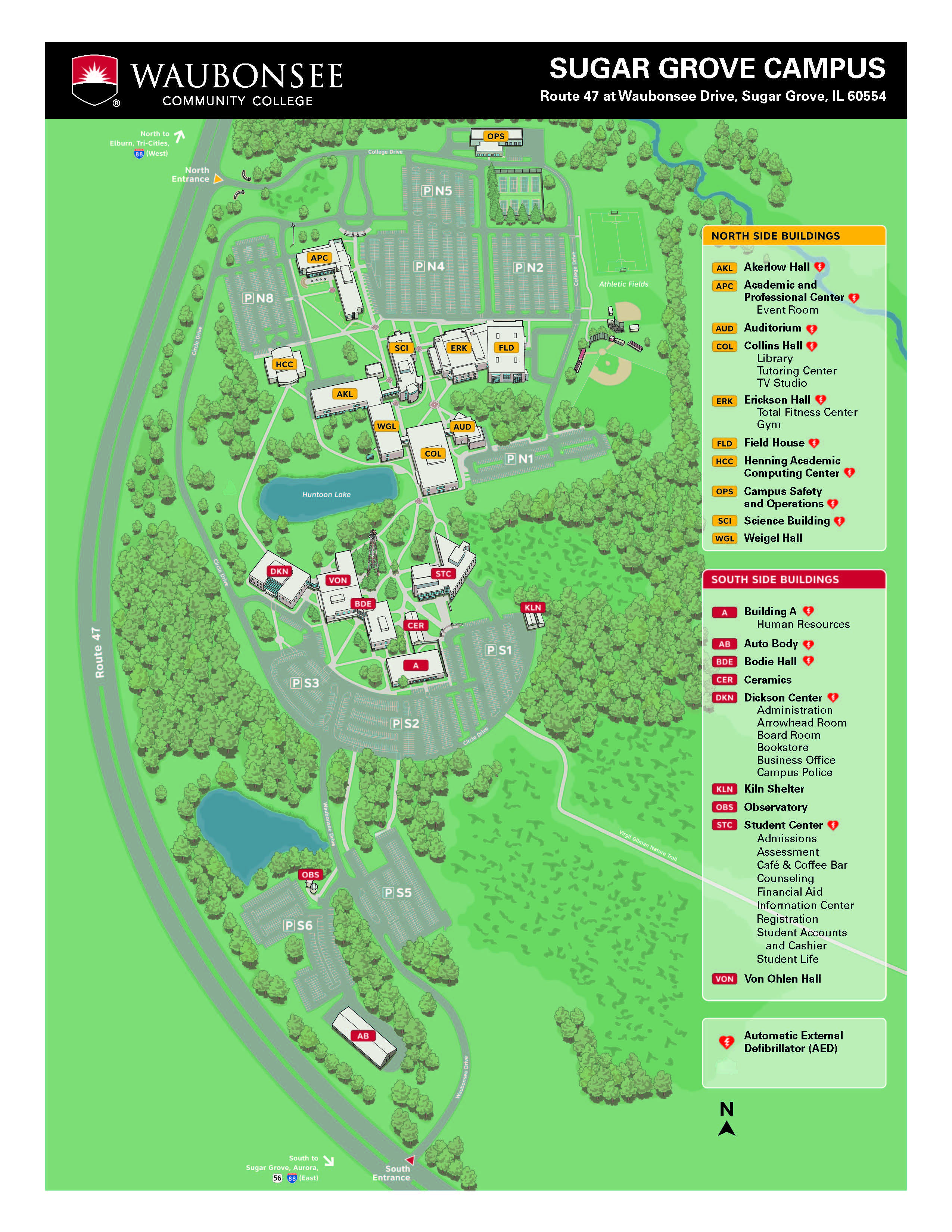 Sugar Grove Campus Map | Waubonsee Community College